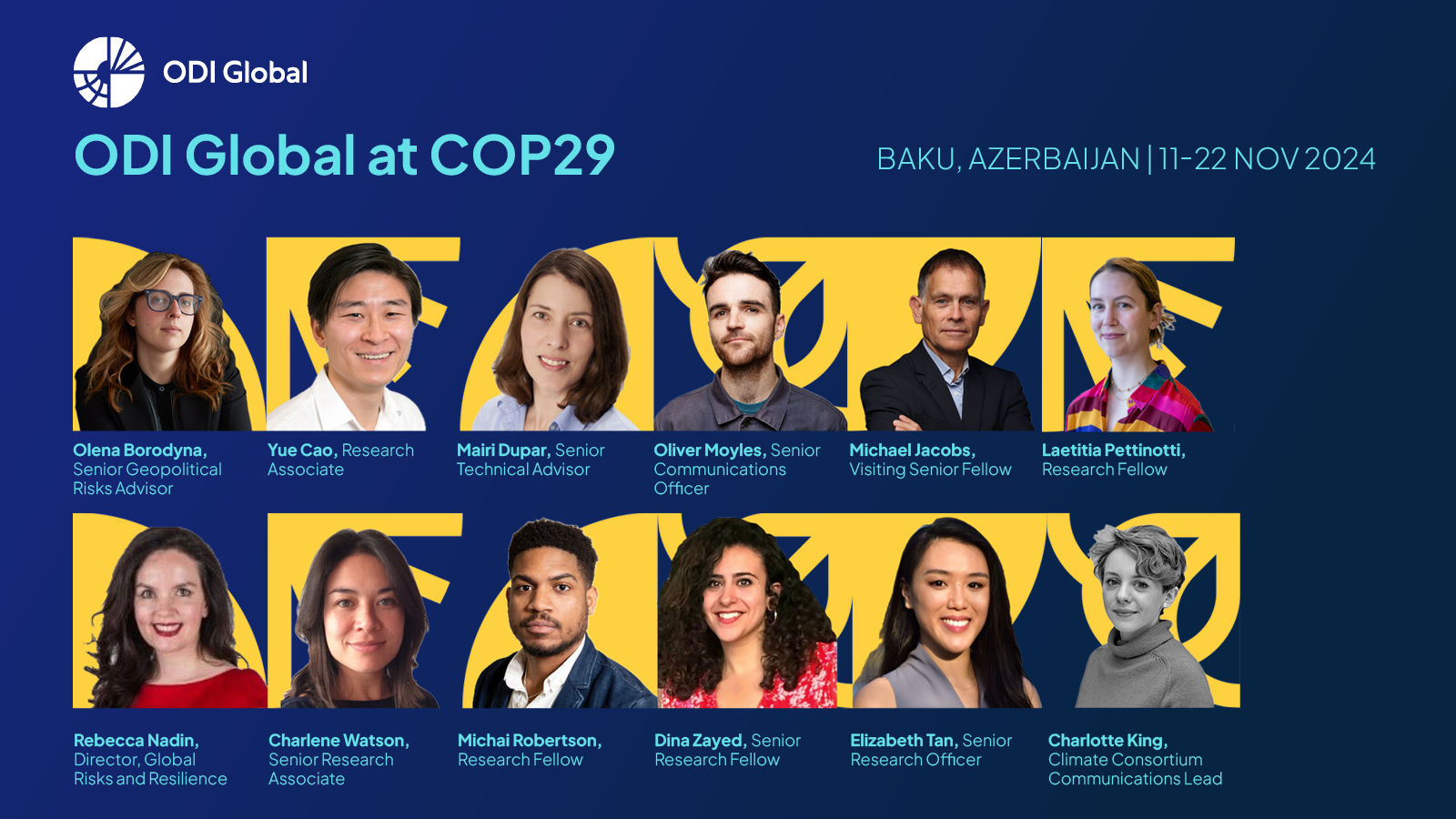 The countdown is over: COP29 kicks off | ODI: Think change